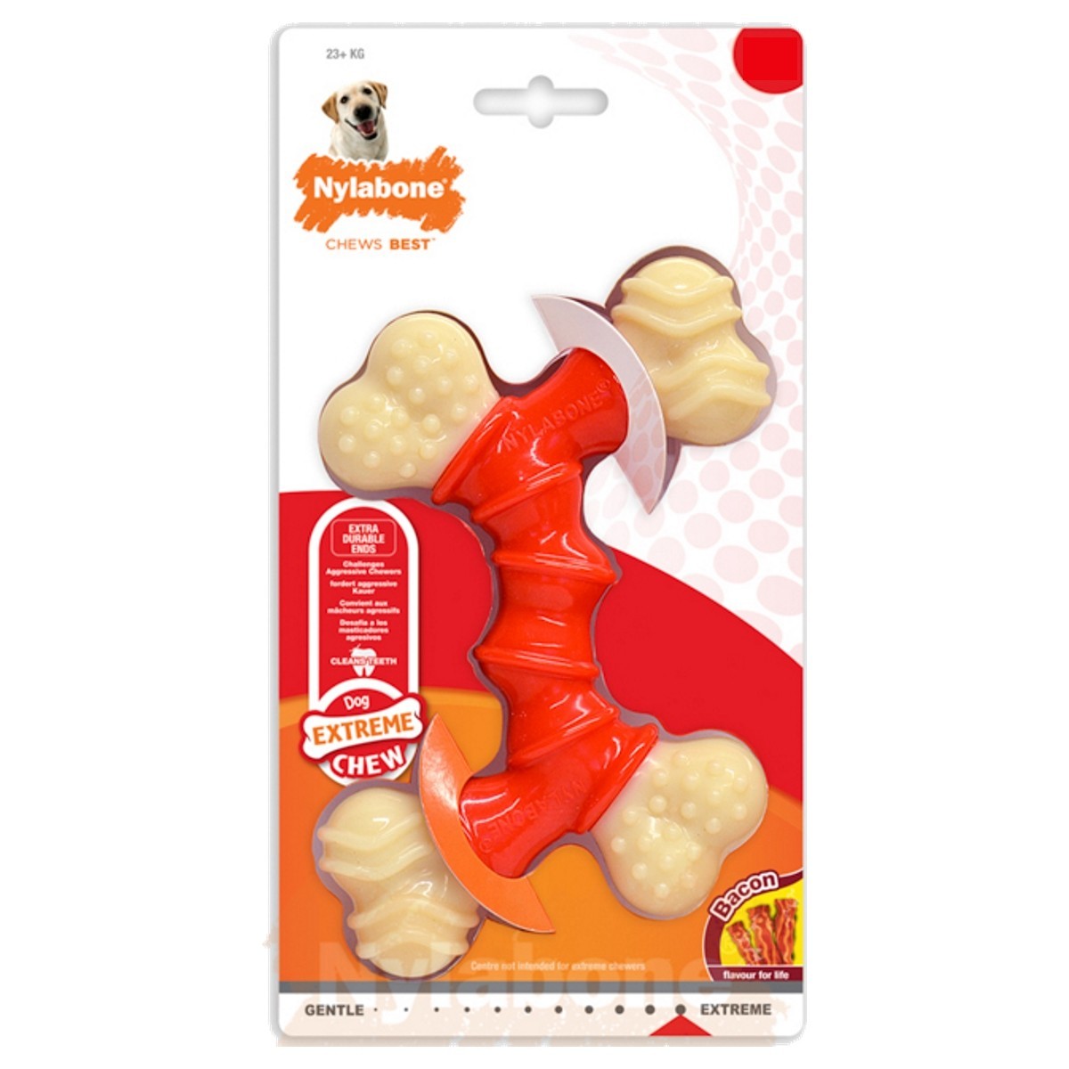 Nylabone Extreme Chew Extra Durable Bone Bacon - Large - Pet Stop Direct